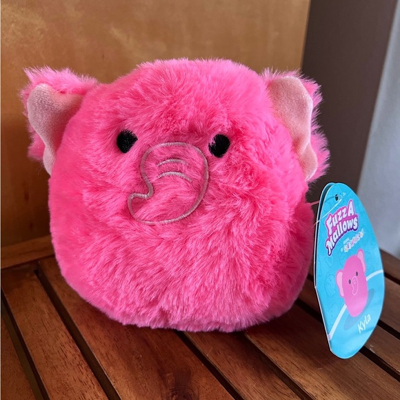 Squishmallows | Toys | Nwt 5 Fuzzy Kyla The Pink Elephant Fuzzamallow ...